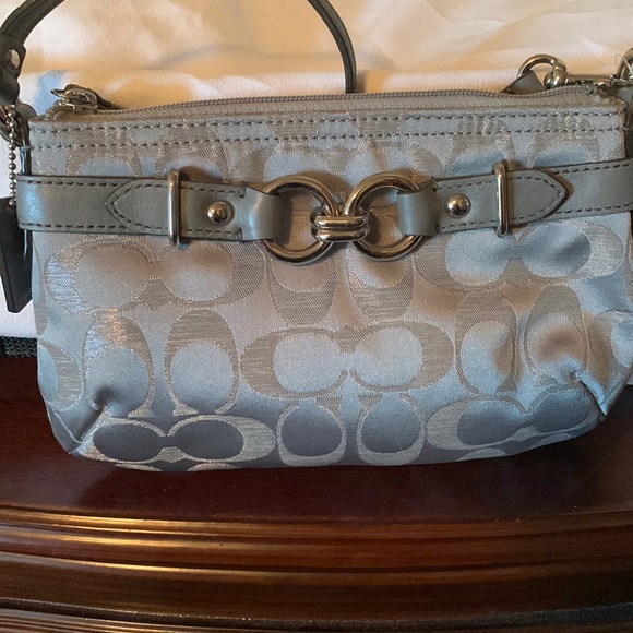 Coach | Bags | Coach Silver Wristlet | Poshmark